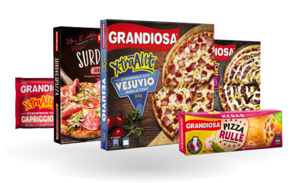 Fryspizza - Våra färdiga frysta pizzor bakade i stenugn | Grandiosa