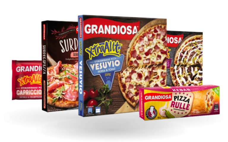 Fryspizza - Våra färdiga frysta pizzor bakade i stenugn | Grandiosa