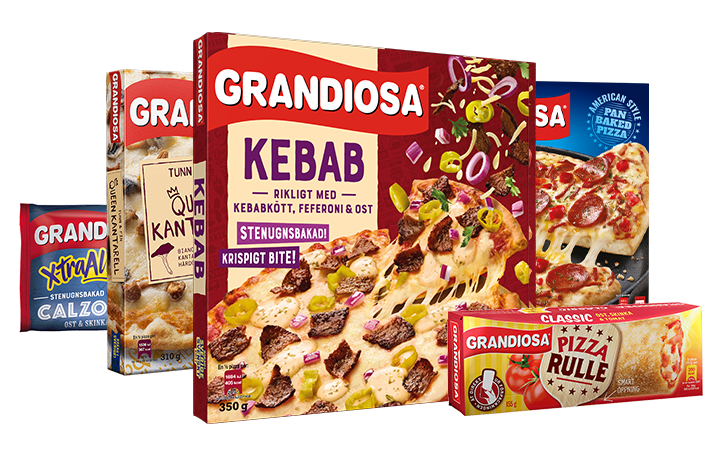 Fryspizza - Våra färdiga frysta pizzor bakade i stenugn | Grandiosa